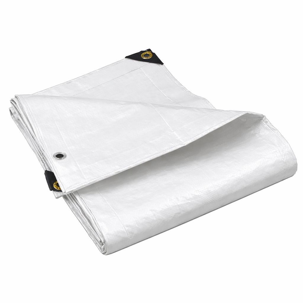 White Super Heavy-Duty Poly Tarps — Tarps & Tie-Downs