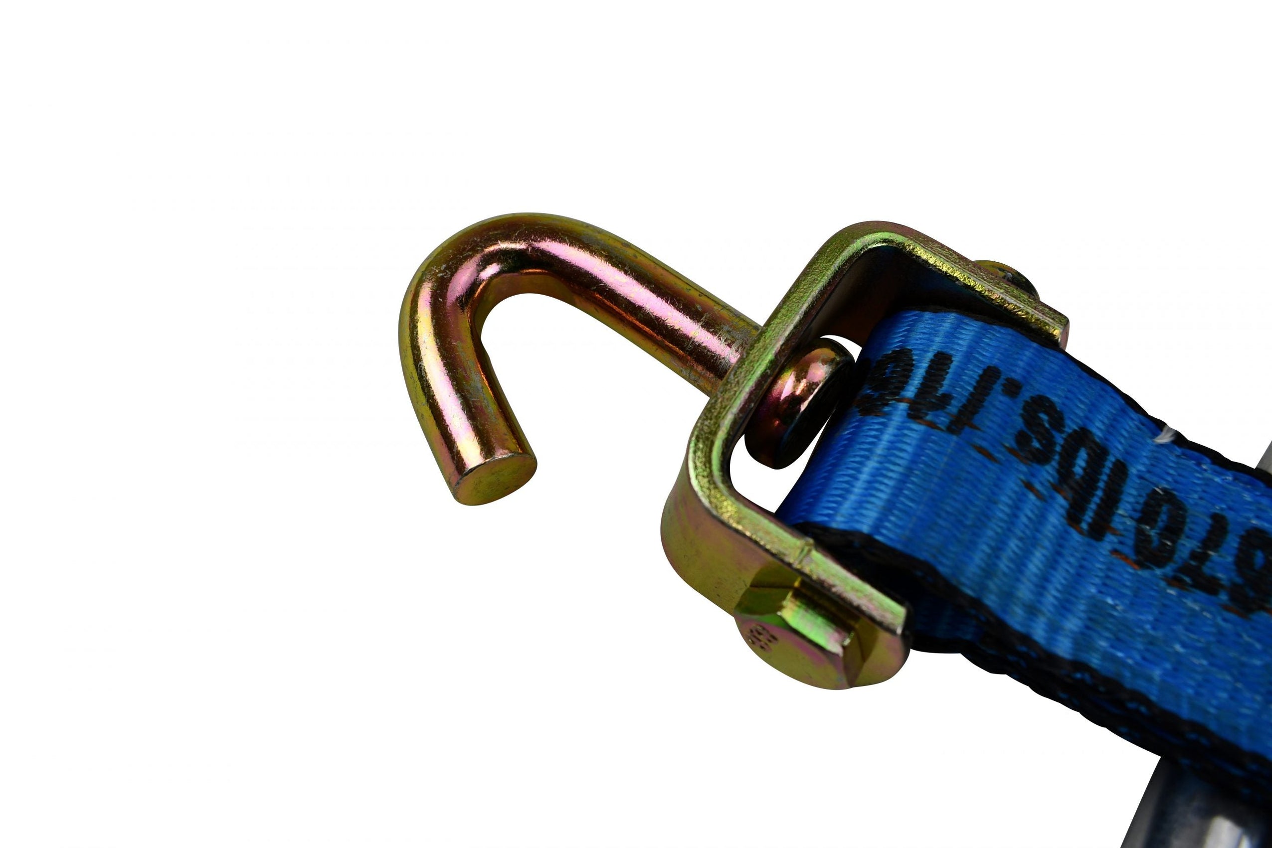 2" x 12' Auto Tie Down Ratchet Strap with Swivel J Hook and Rubber Cle ...