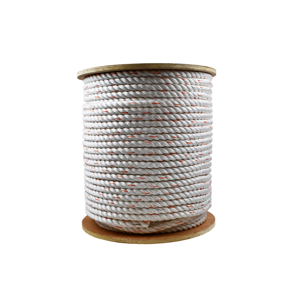 Poly-Dac Cal Truck Rope, 5/8'' x 150', White/Orange — Tarps & Tie-Downs